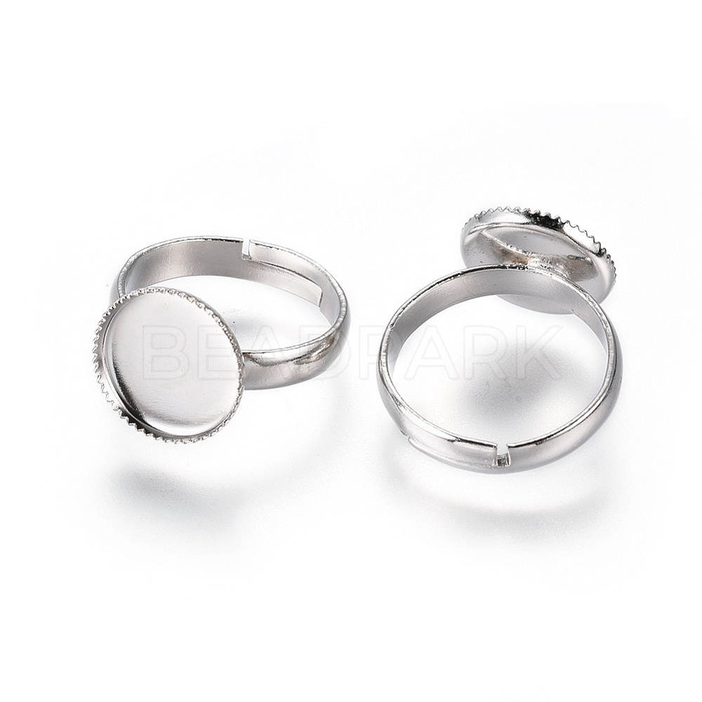 Adjustable Brass Ring Shanks - Beadpark.com