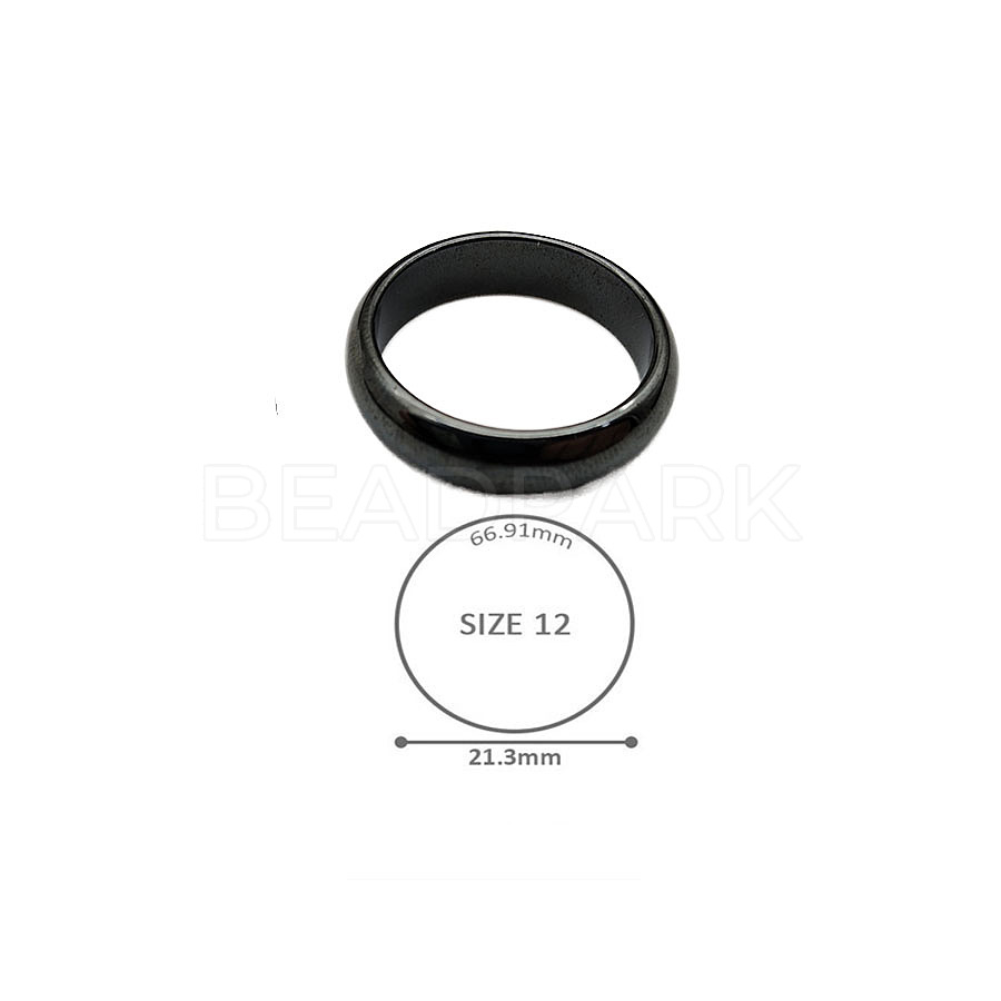 Black Gallstone Hematite Flat Ring Removing Negative Energy and Non ...