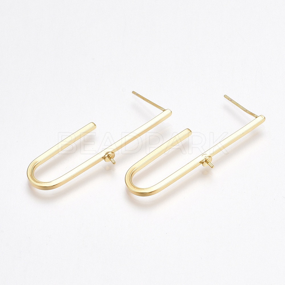 Brass Stud Earring Findings - Beadpark.com